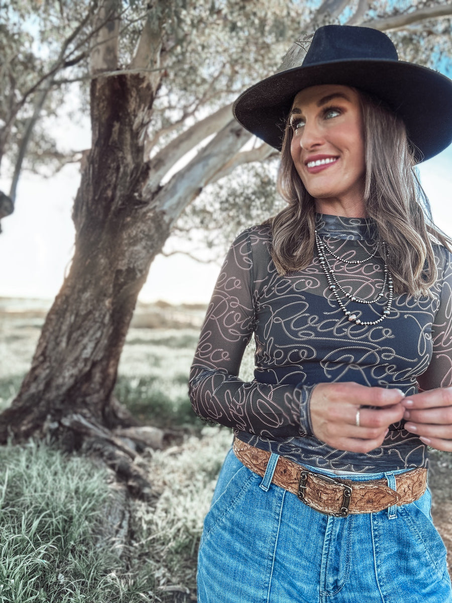 Rodeo Mesh Top – Wild Rose Country