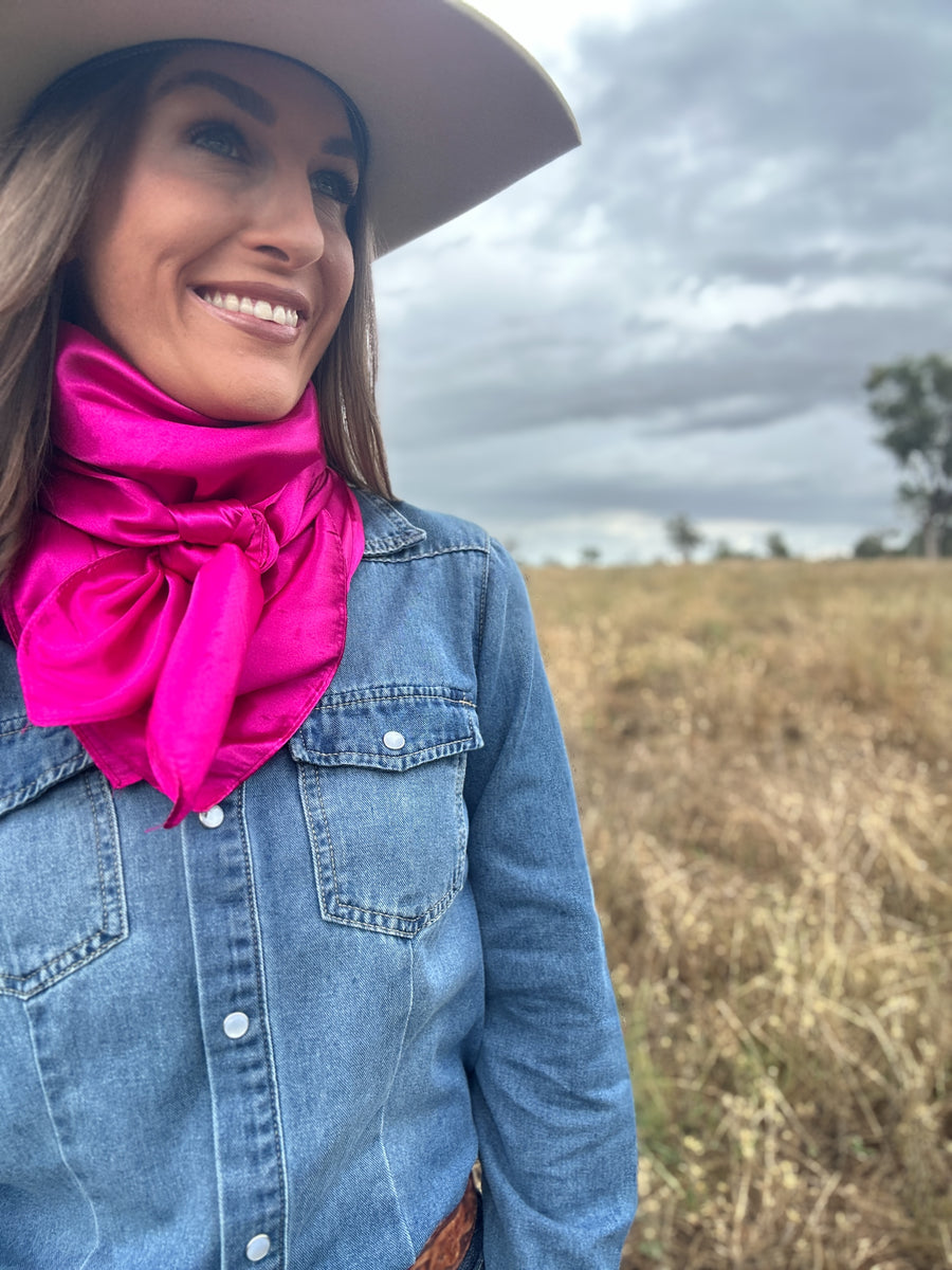 Magenta Pink Solid Wild Rag – Wild Rose Country