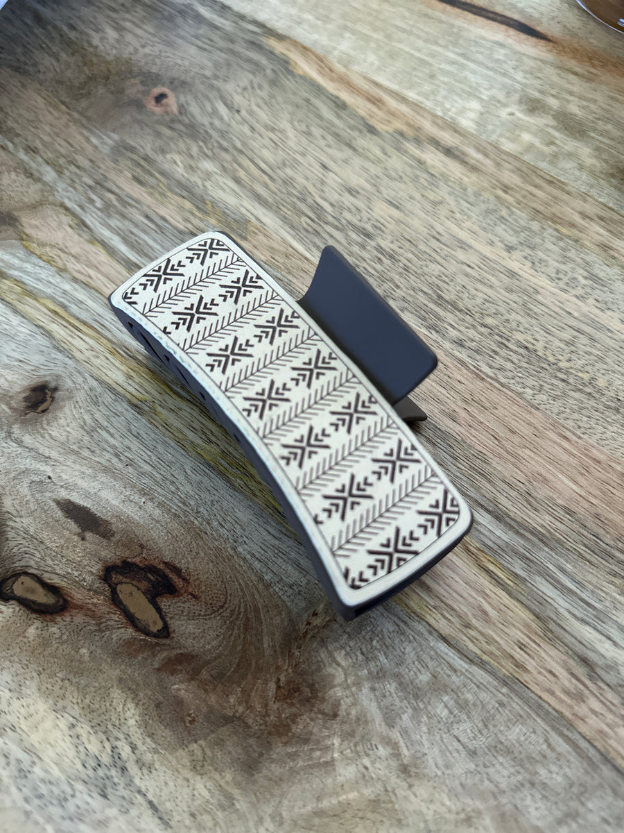 Brown Aztec Hair Clip – Wild Rose Country